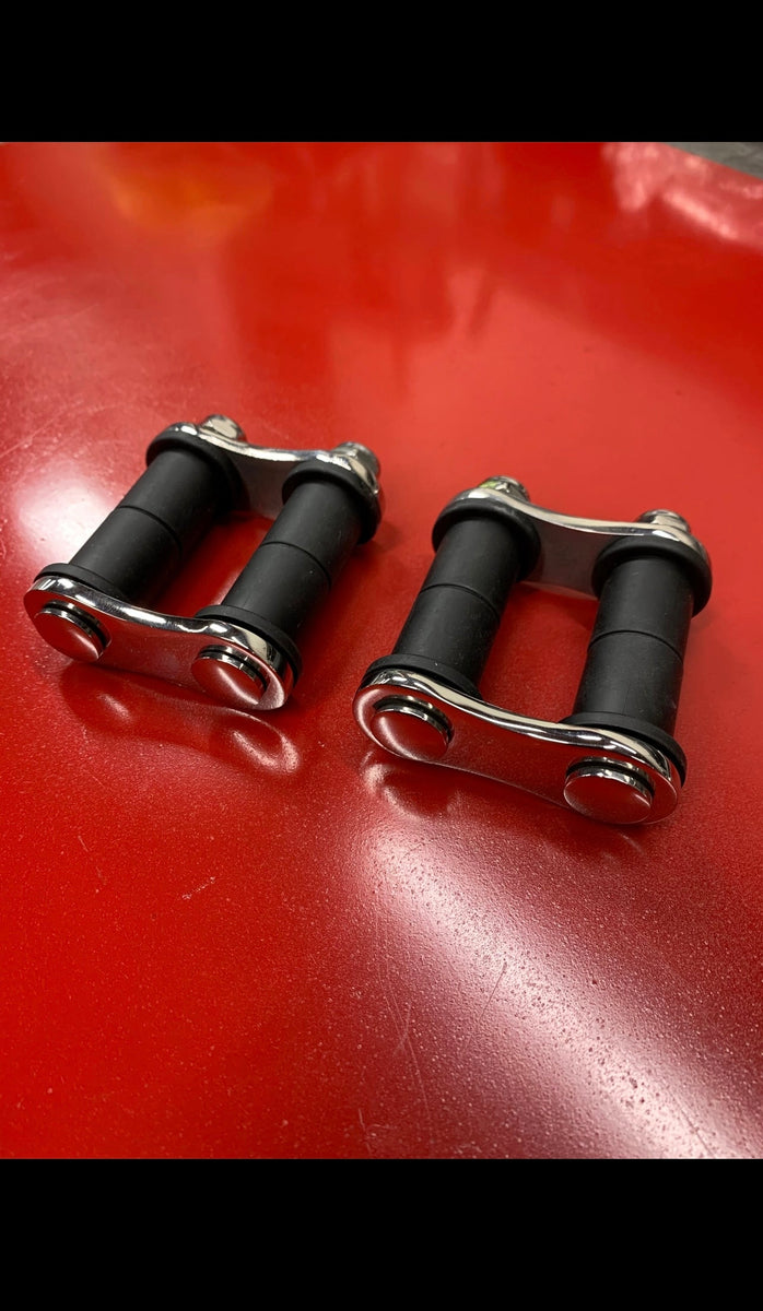2” polished stainless shackles – Carrillo customs speed and coachworks