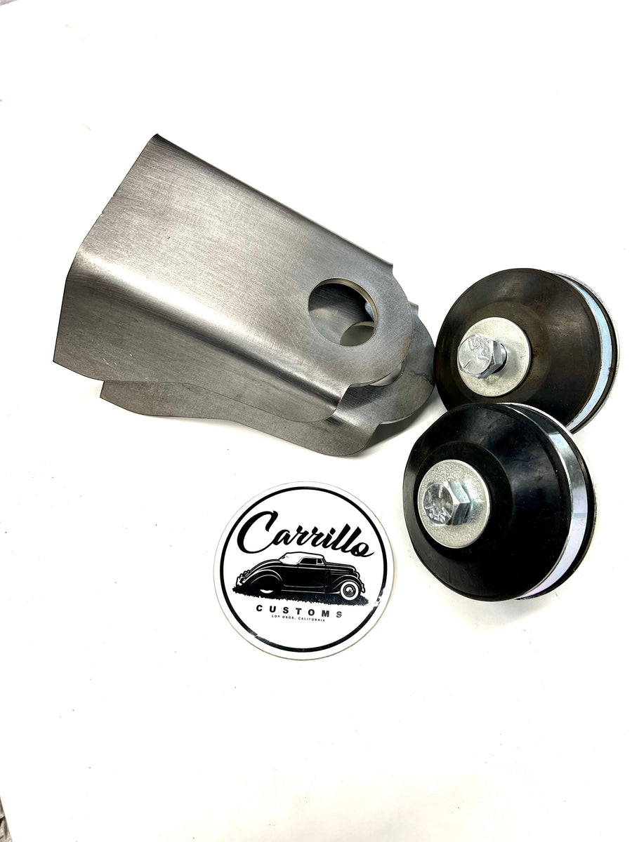 Flathead ford universal weld in motor mounts with rubber pads and hard ...